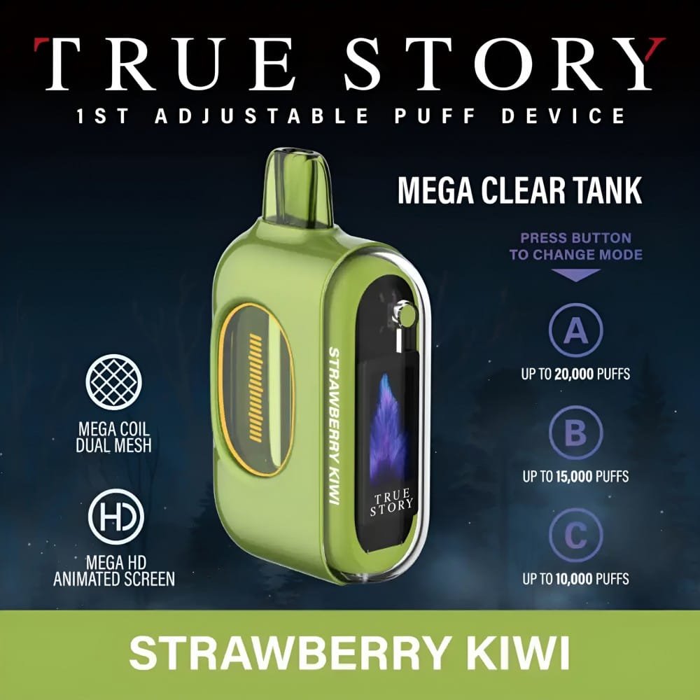 Ξ TRUE STORY 20K PUFFFS Clear Tank HD Screen – Disposable - JohnVapes